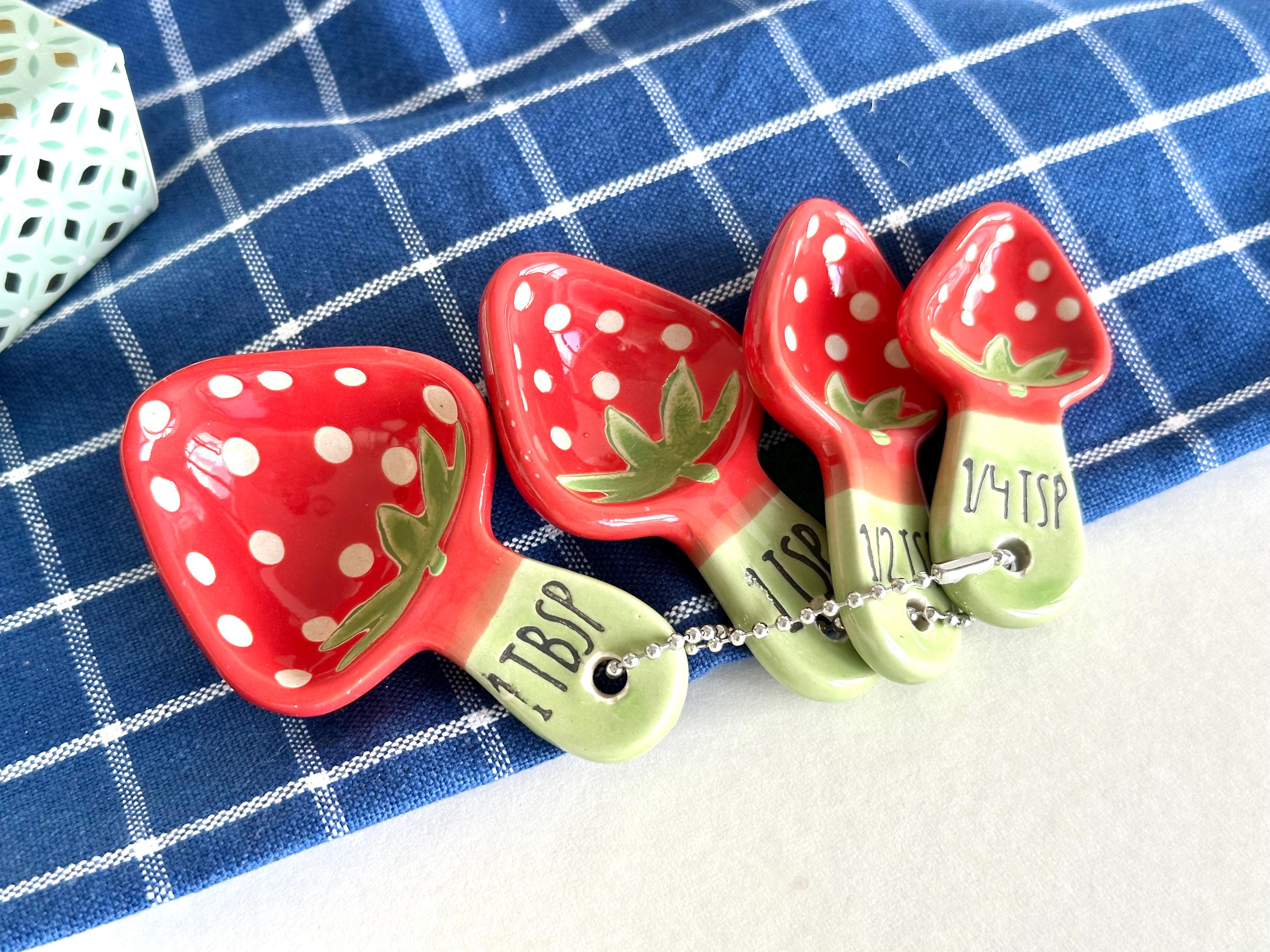 Ceramic Measuring Spoons, Smiley Measuring Spoon Set, Measuring Cups ...
