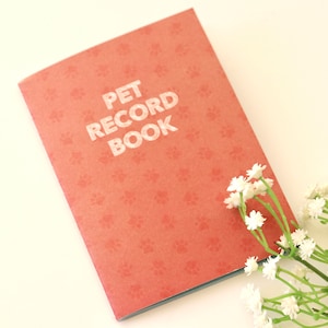Personalised Pet Record Book, Pet Book, Pet Vet Record Book ...