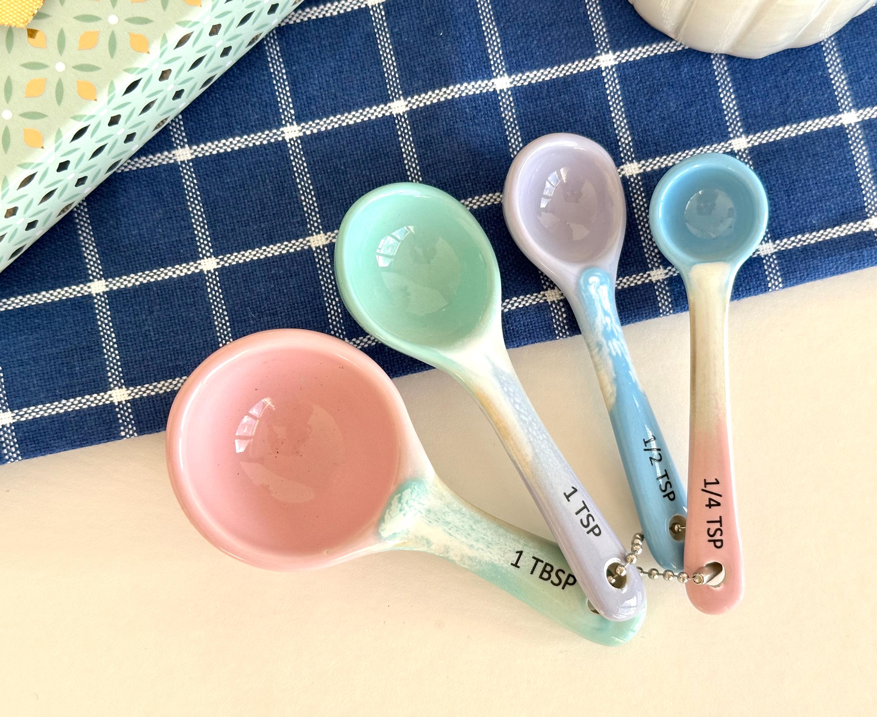 Pastel Ombre Ceramic Measuring Cups: Cottagecore Kitchen Decor - Etsy