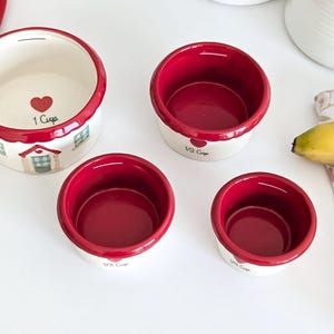 Ceramic House Measuring Cups, Measuring Cup Set, Ceramic Measuring Cups ...