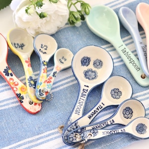 Ceramic Measuring Spoons, Measuring Spoon Set, Measuring Cups, Baking ...