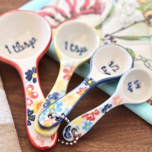 Ceramic Measuring Spoons, Measuring Spoon Set, Measuring Cups, Baking ...