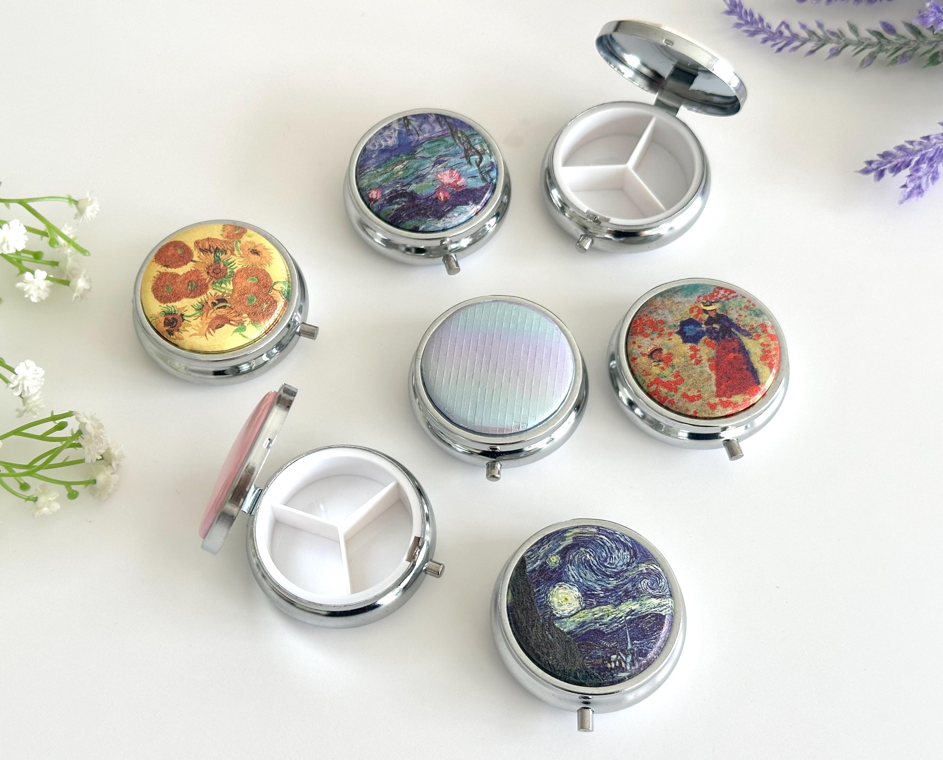 Pill Box With Mirror, | Pills Organiser | Medicine Organiser ...