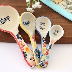 Ceramic Measuring Spoons, Measuring Spoon Set, Measuring Cups, Baking ...
