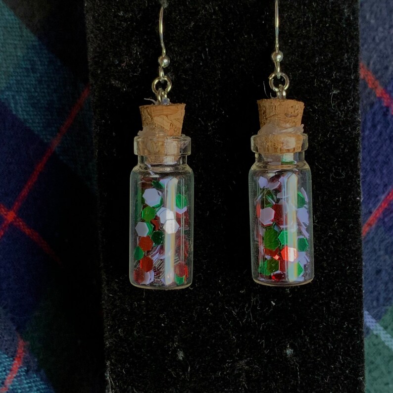 Mini Glass Jars With Christmas Confetti - Etsy