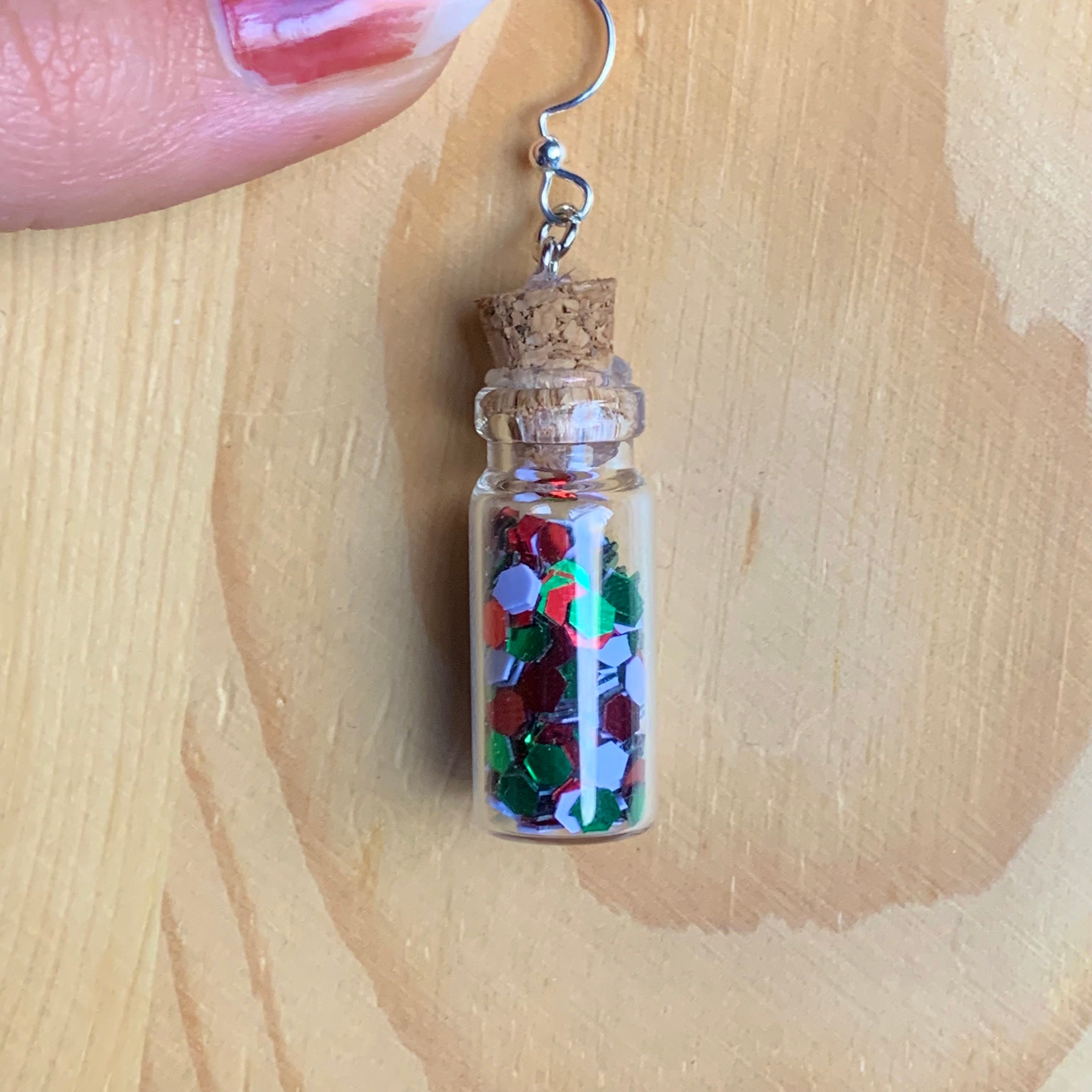 Mini Glass Jars With Christmas Confetti - Etsy