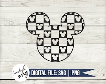 CHECKERED MICKEY PNG Digital File - Etsy
