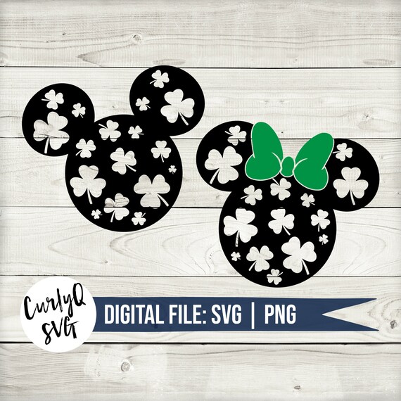 SVG Mickey Minnie Shamrock St. Patrick's Day Clover | Etsy