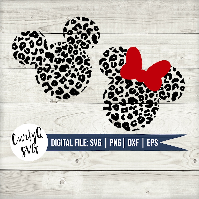SVG, Cheetah Mickey, Cheetah Minnie, Cheetah Print, Animal Print ...