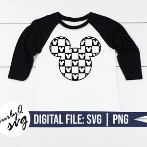 SVG, Checkered Mickey, Checkered Minnie, Retro, Cut File, Digital ...