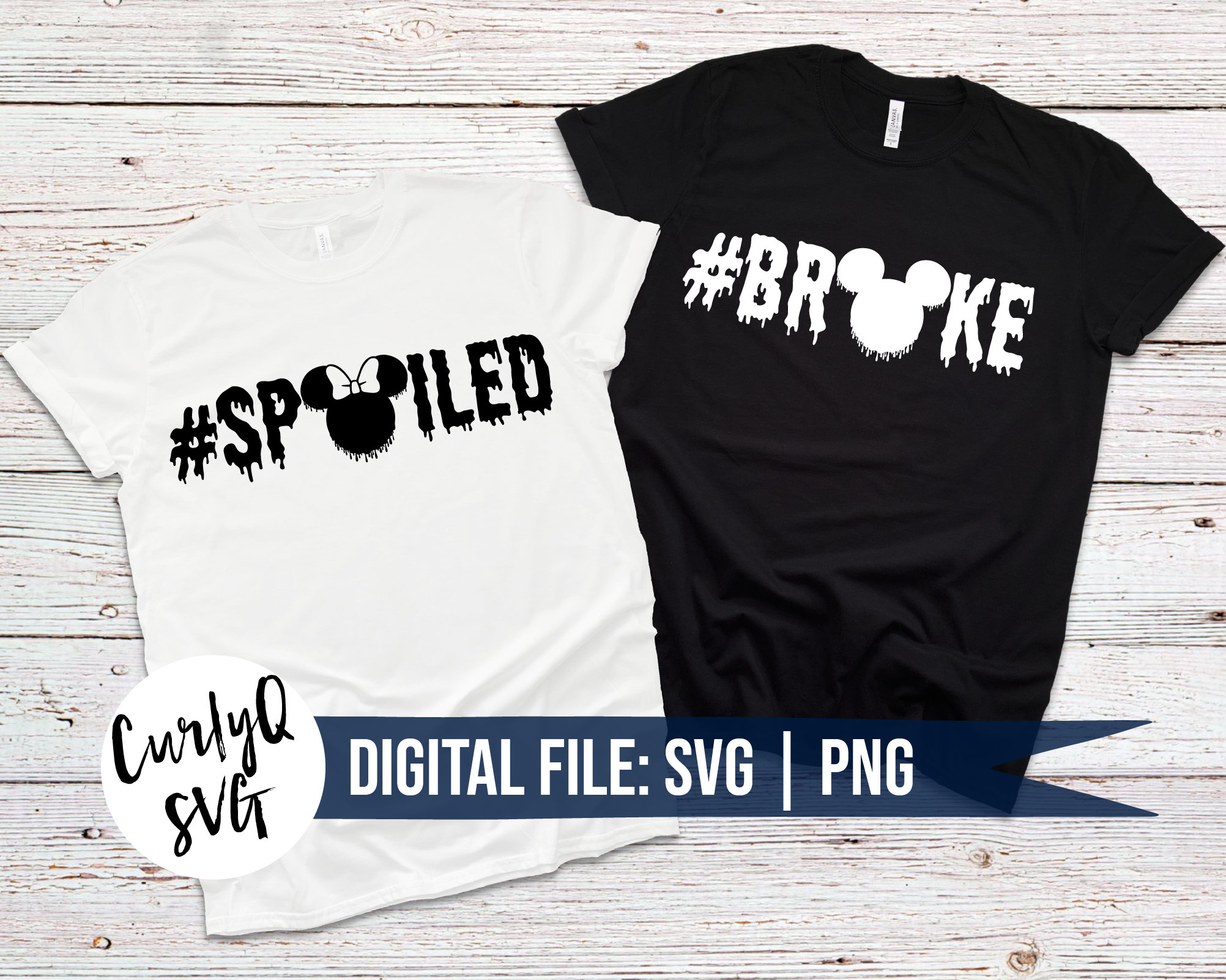 SVG spoiled broke Halloween Spooky Mickey Minnie - Etsy