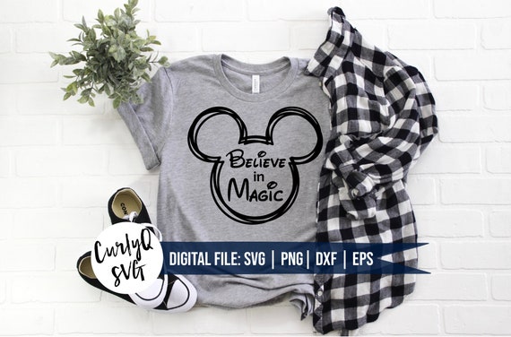 SVG Mickey Believe in Magic Cut File Digital Download - Etsy