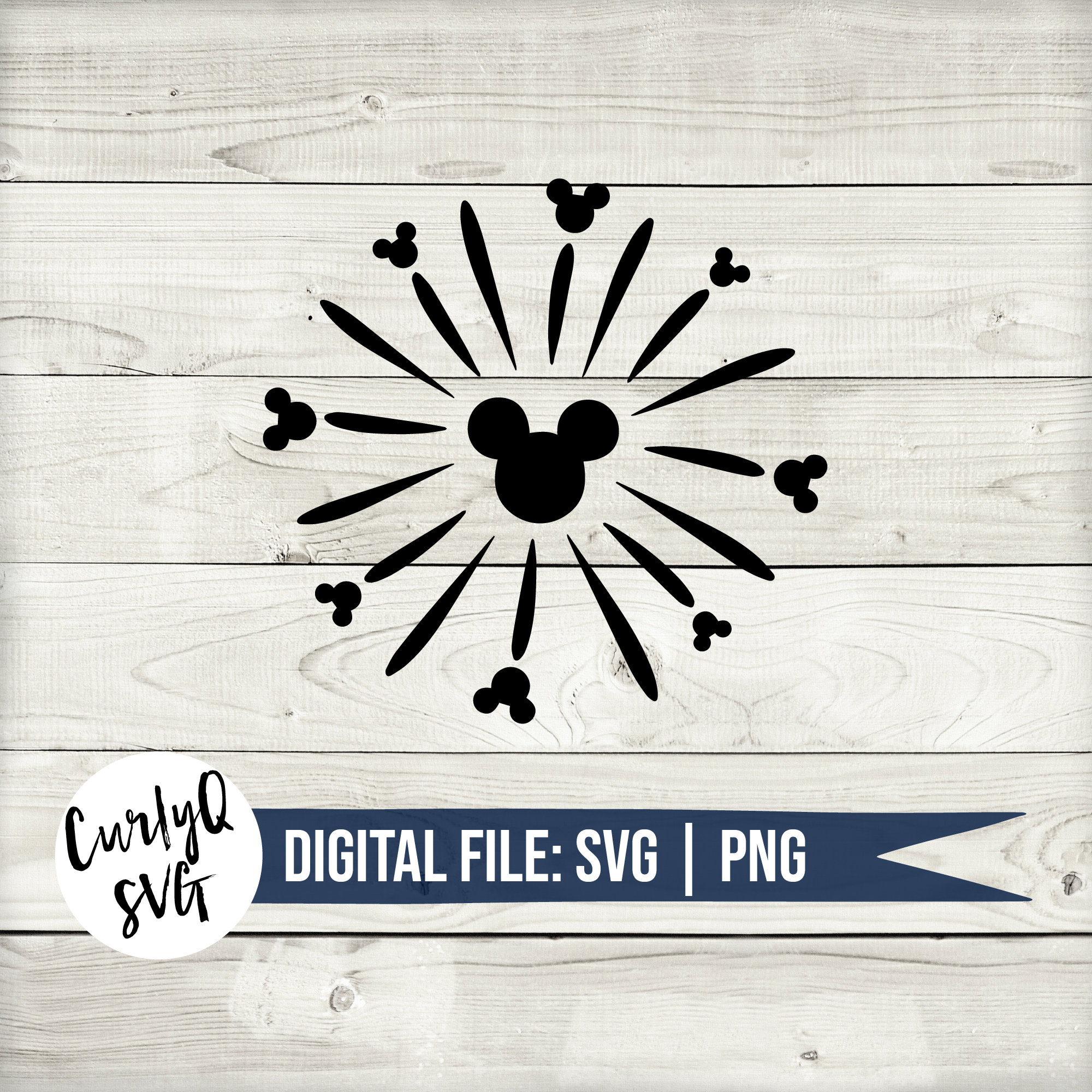SVG Mickey Fireworks Digital Download Cut File Cricut | Etsy