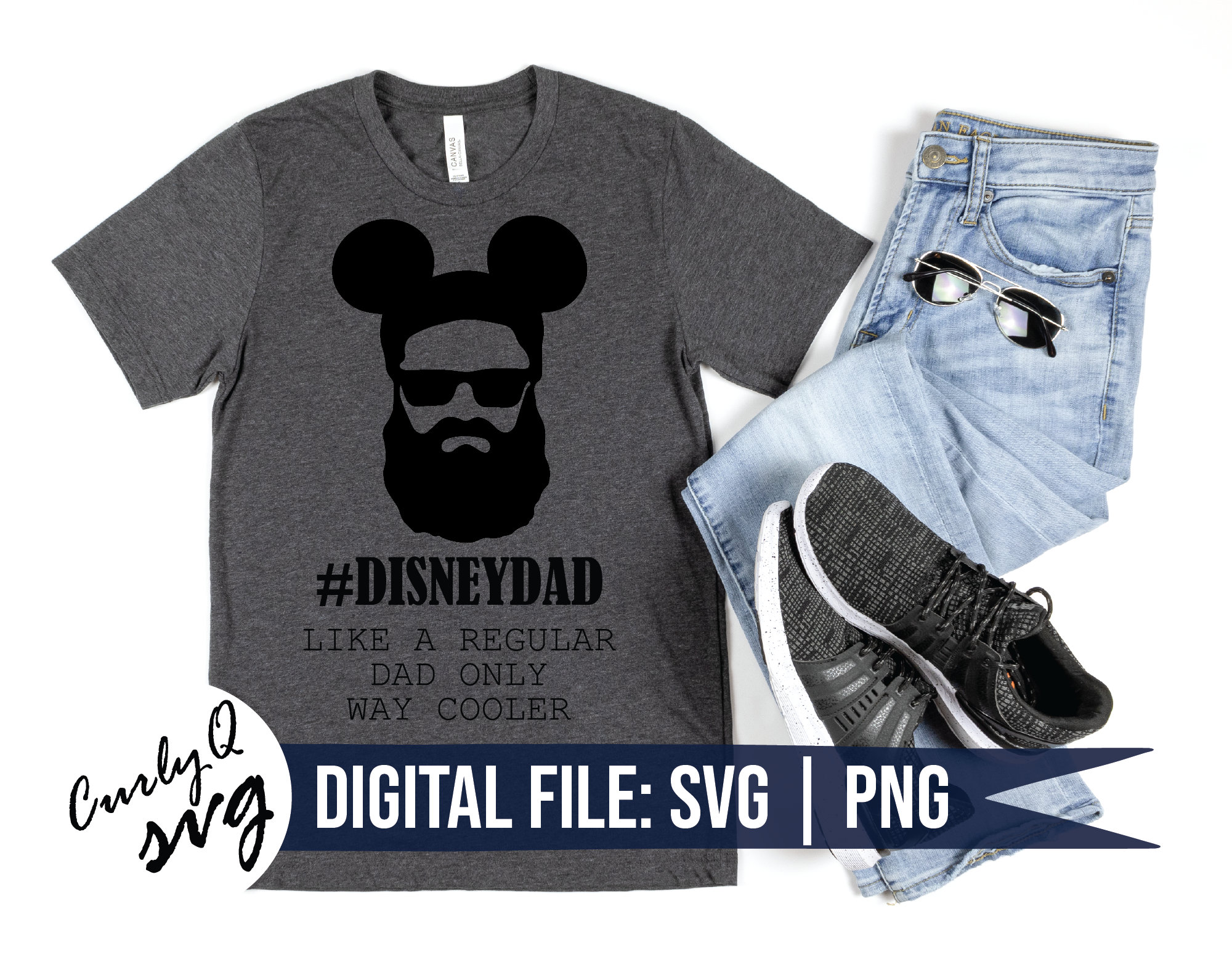 SVG, Dad, Beard, Digital Download, Cut File, PNG, Mickey, Sunglasses ...