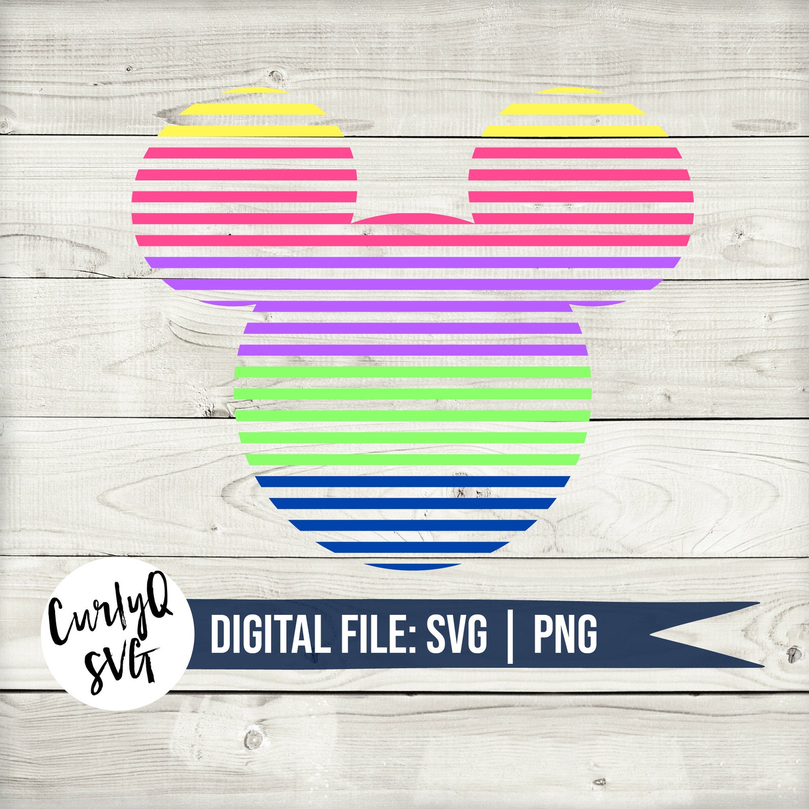 SVG, Mickey Svg, Rainbow Mickey, Sketch, Design, Digital Download ...
