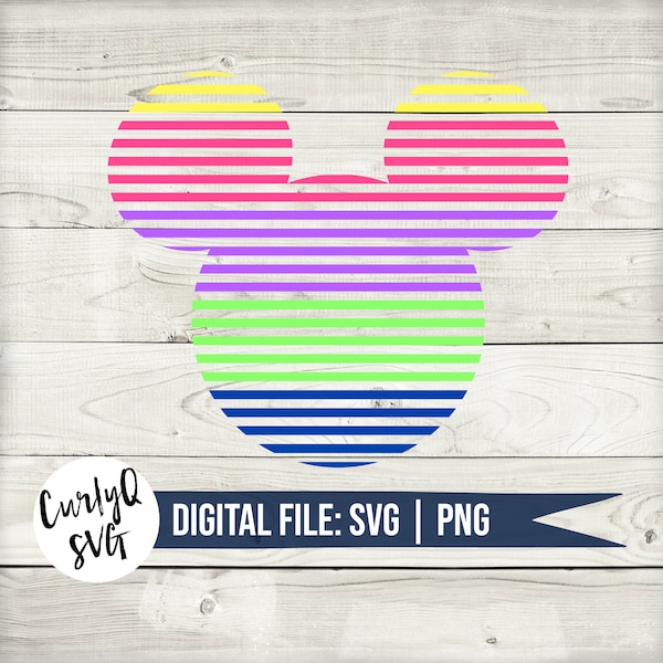 Rainbow Mickey - Etsy