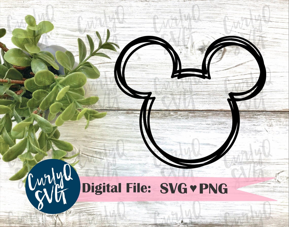 SVG Mickey Svg Graphic Sketch Design Digital Download | Etsy