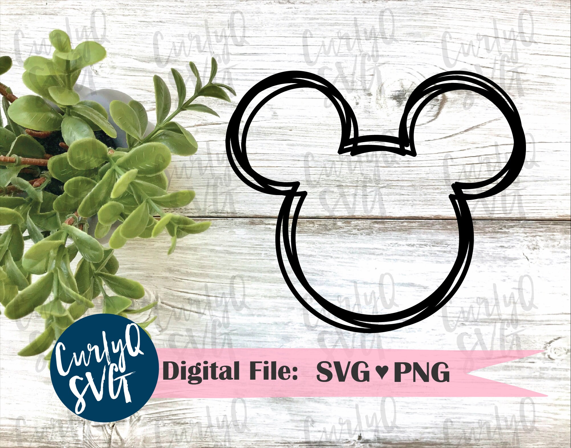 SVG Mickey Svg Graphic Sketch Design Digital Download | Etsy