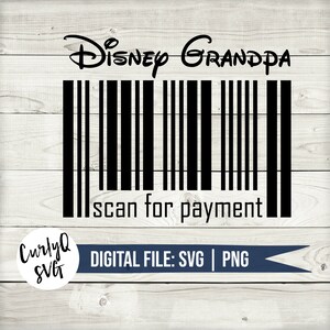 SVG, Scan for Payment, Grandpa, Barcode, Digital Download, Instant ...
