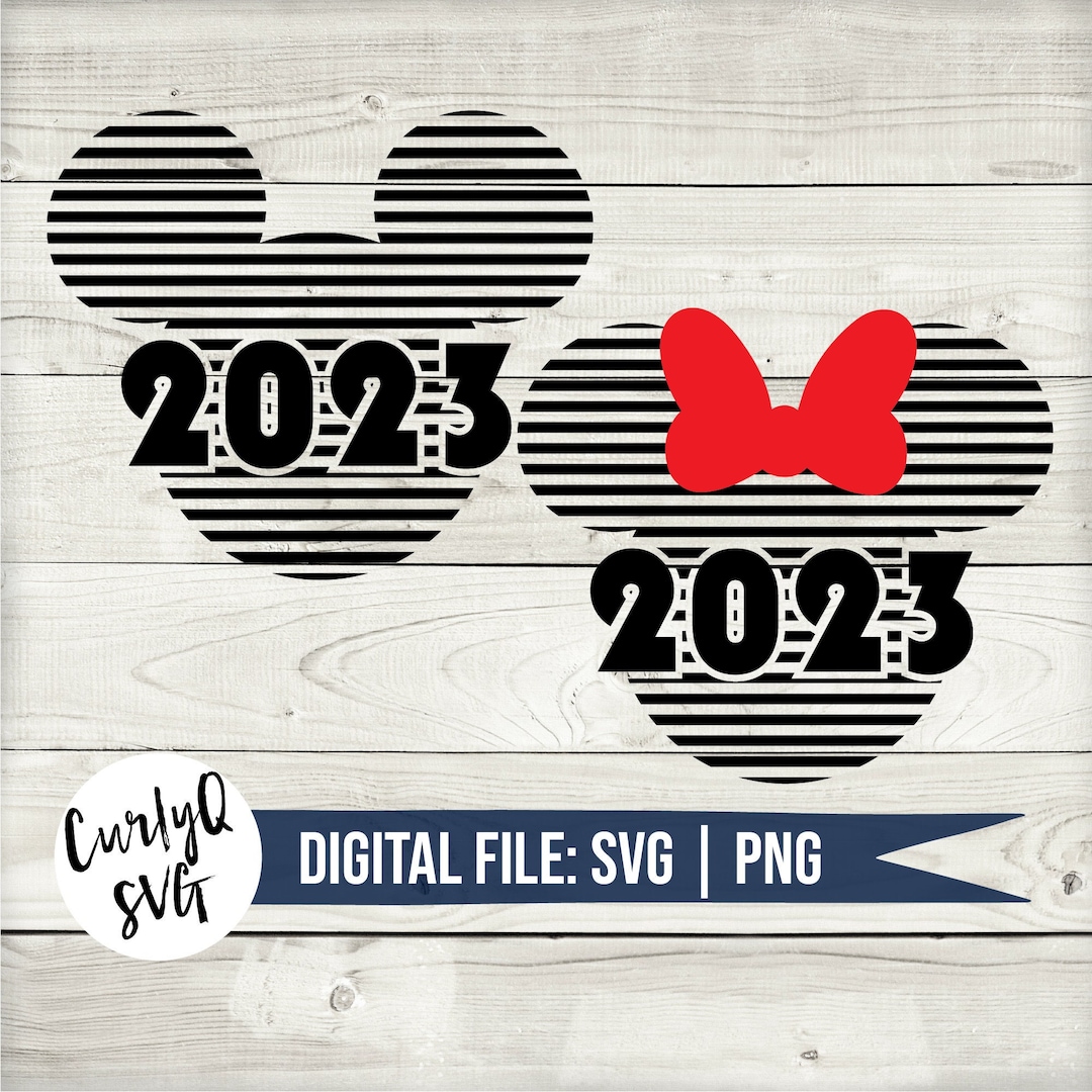 SVG, Mickey, Lined Mickey, 2023, Digital Download, Instant, Cut File ...