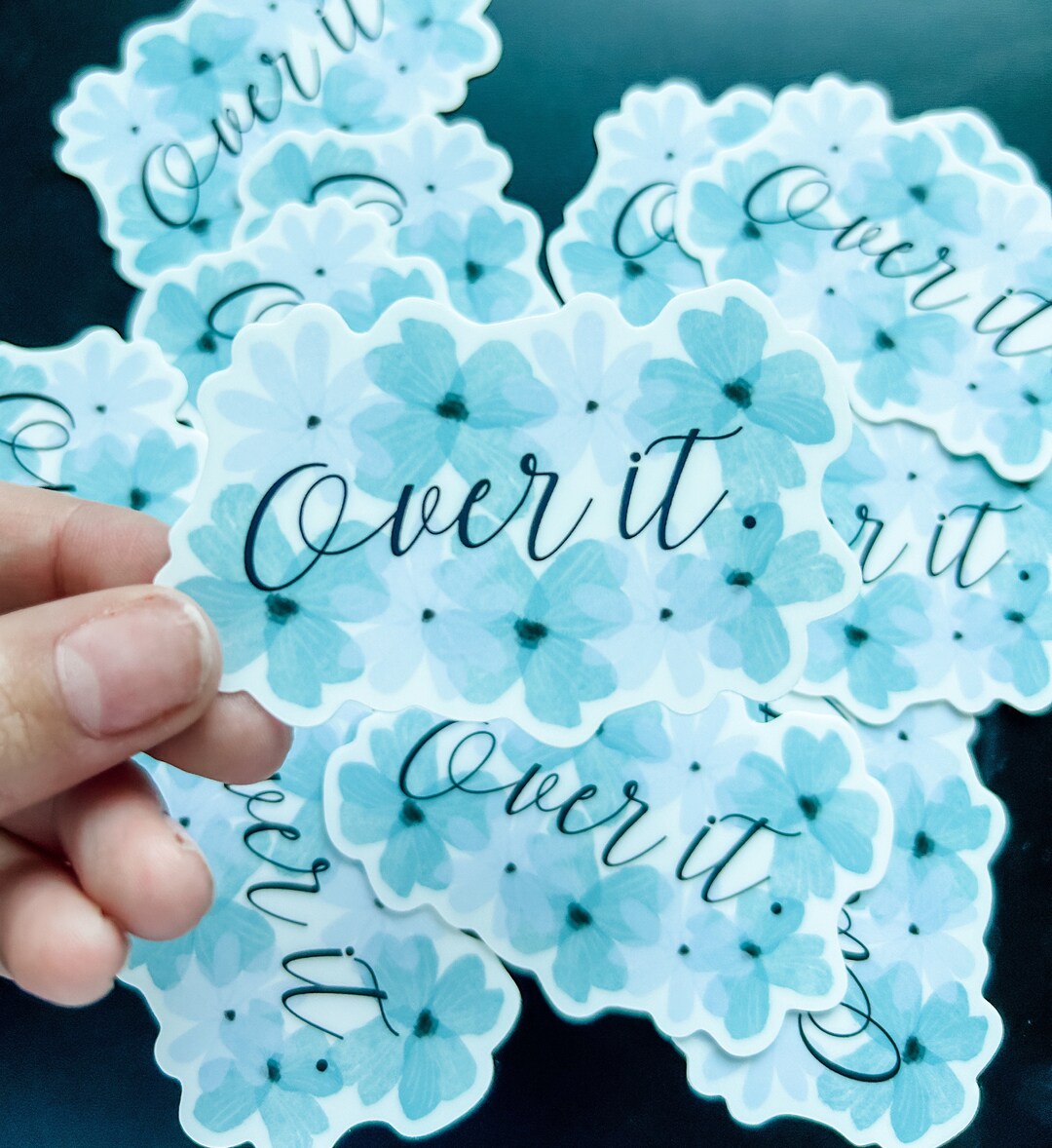 Over It Sticker Sassy Sticker Funny Floral Sticker Gift - Etsy