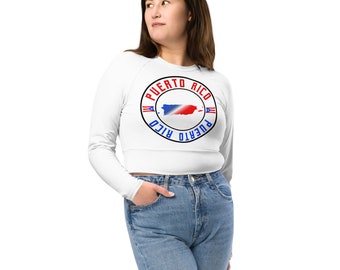 Shark Print Recycled Long-sleeve Crop Top - Etsy
