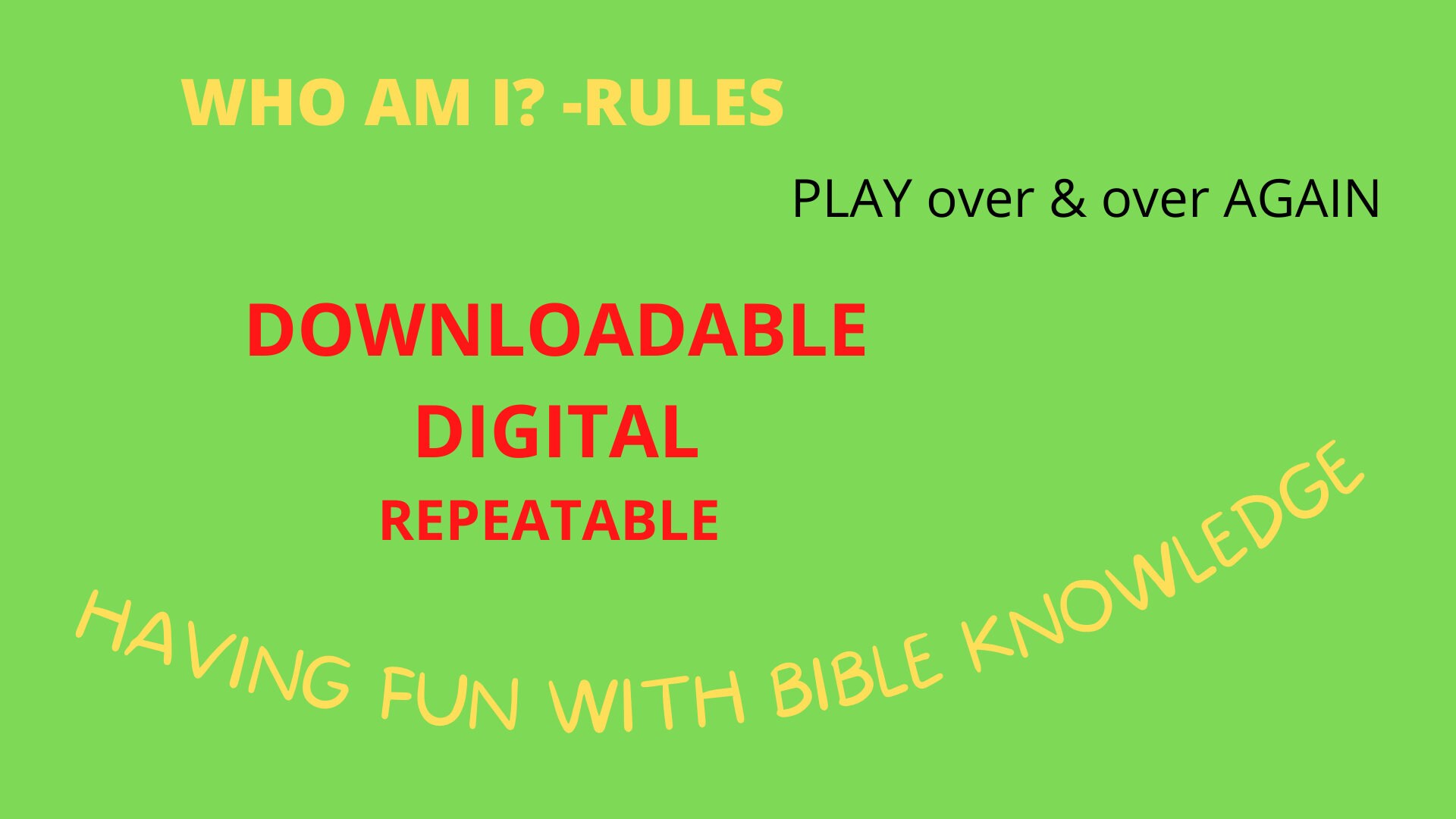 Who Am I - People in the Bible - Bingo Game and a Question and Answer ...