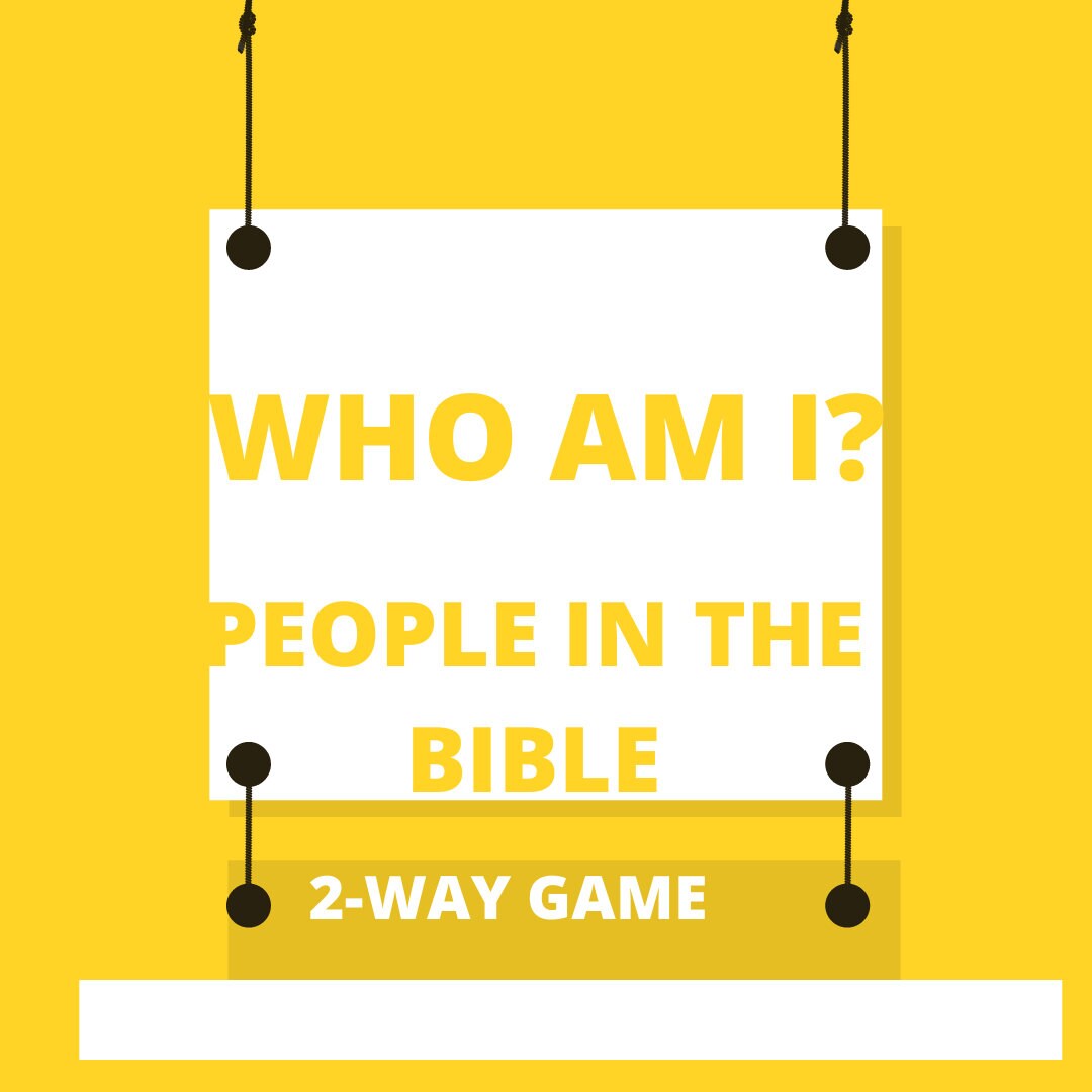 Who Am I - People in the Bible - Bingo Game and a Question and Answer ...