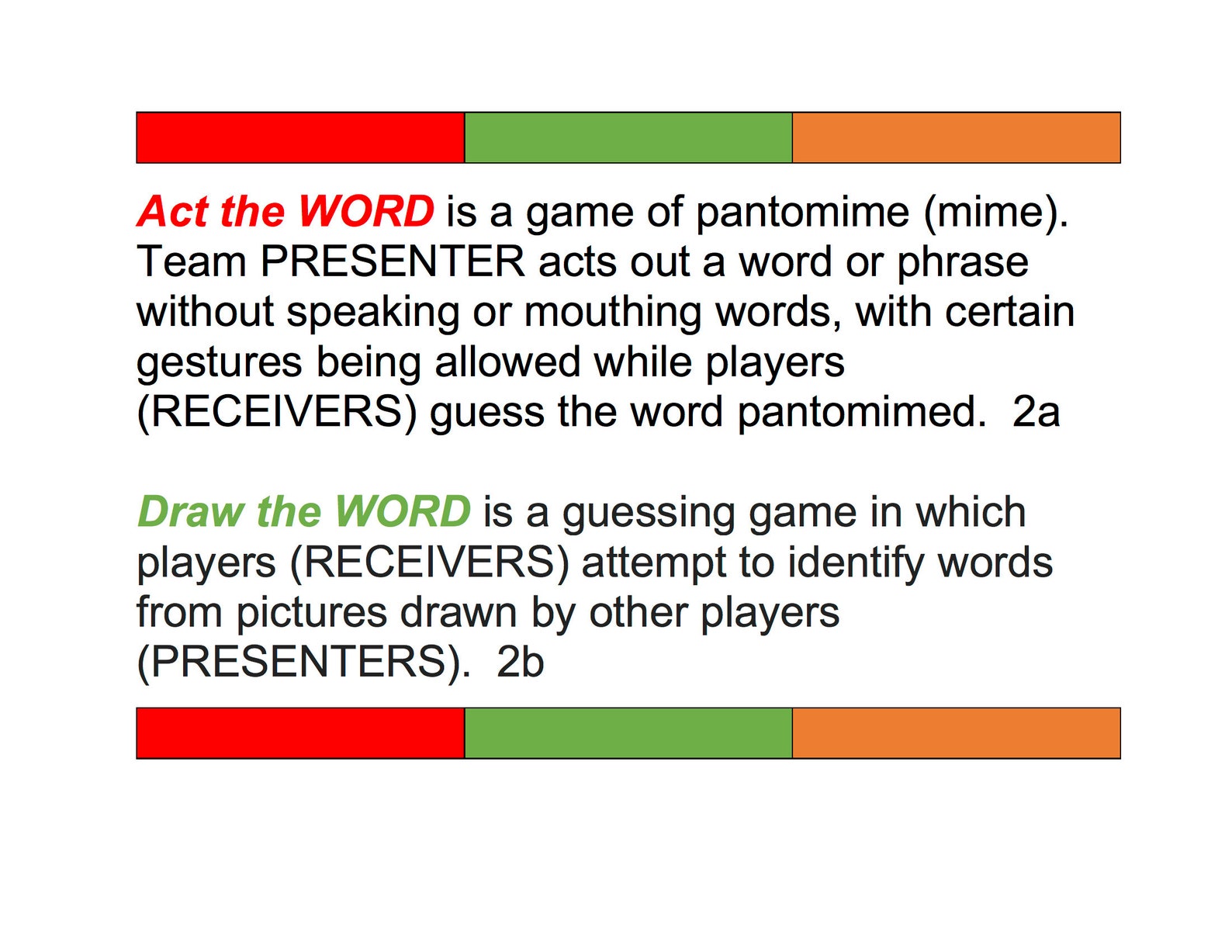 Act & Draw the WORD - 2 Biblical Games - Family or Church Style ...