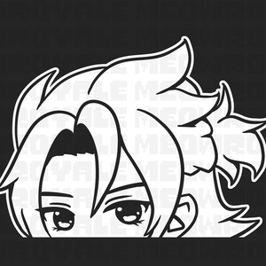 Albedo and Eula Vinyl Decal Genshin Impact Peeker - Etsy