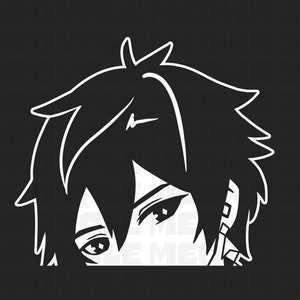 Childe and Zhongli Vinyl Decal Genshin Impact Peeker /sticker ...