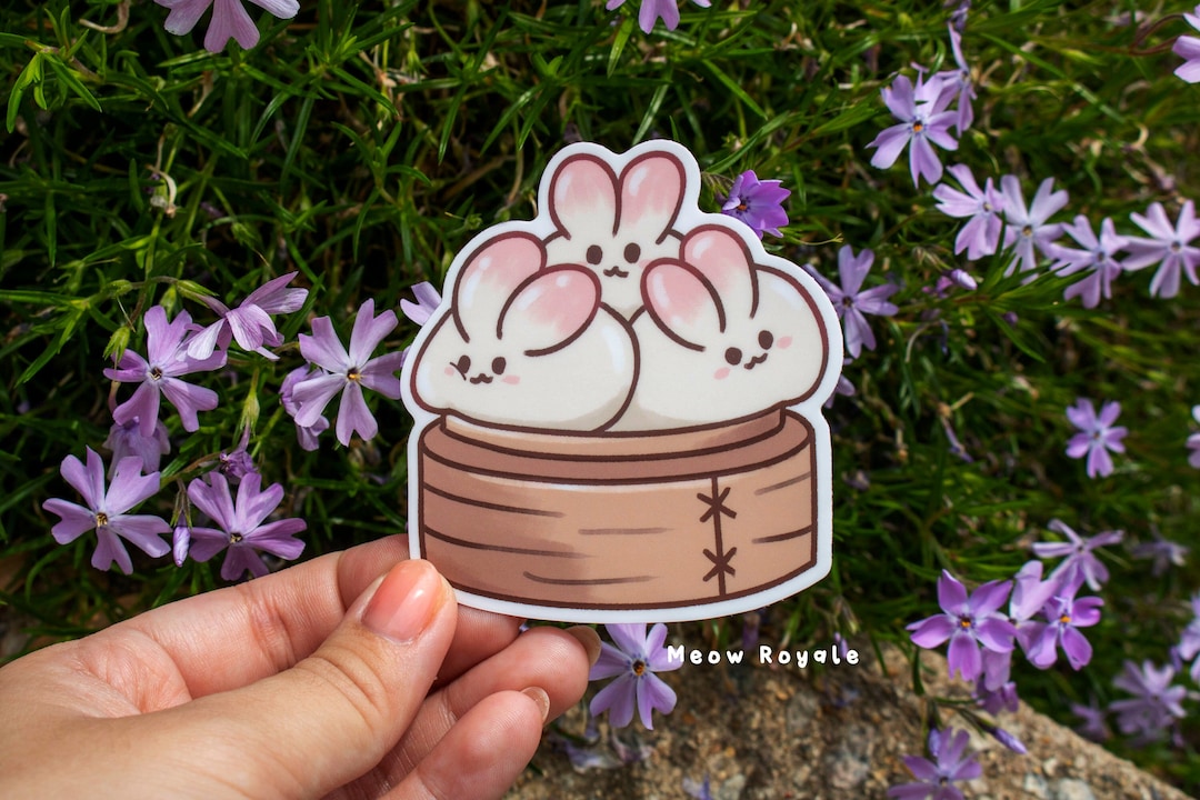 Steamed Bun Bunny Dimsum Sticker - Etsy