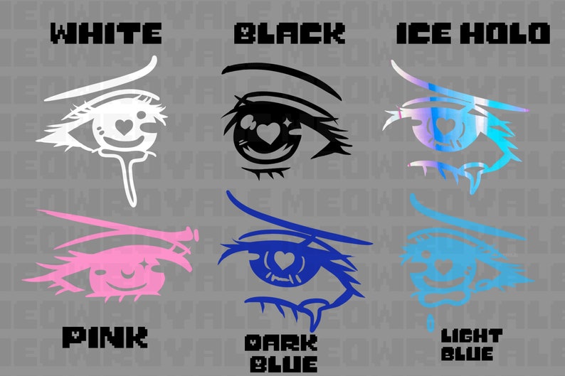 Anime Eyes Vinyl Decal/ Sticker/ Waterproof/ Lewd/ Ahegao - Etsy
