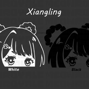 Xiao and Xiangling Vinyl Decal Genshin Impact Peeker/ Sticker ...