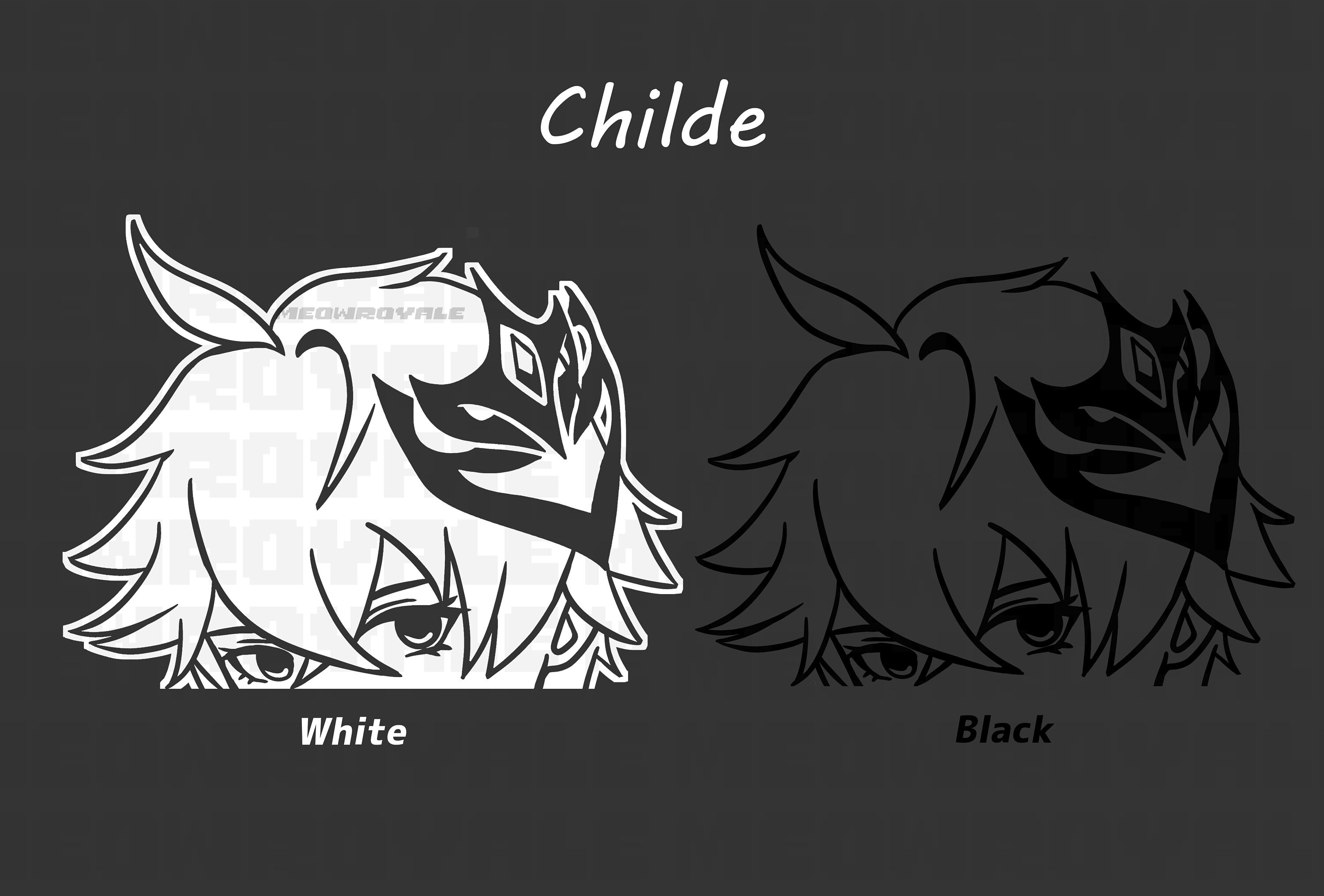 Childe and Zhongli Vinyl Decal Genshin Impact Peeker /sticker ...