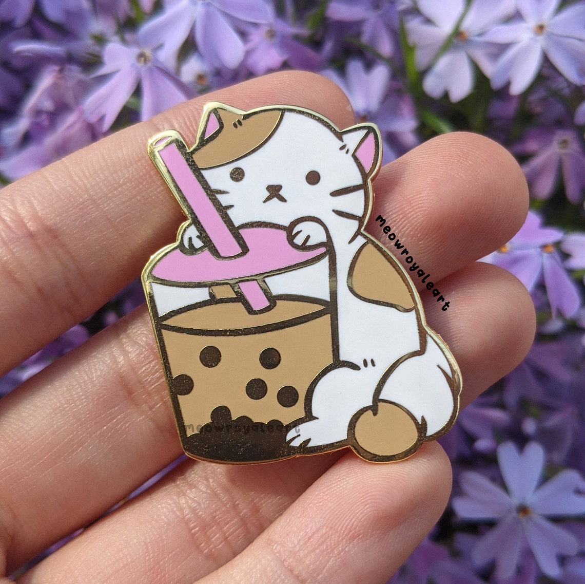 Bubble Tea and Soju Cat Enamel Pin/ Boba/ Cute/ Kawaii | Etsy