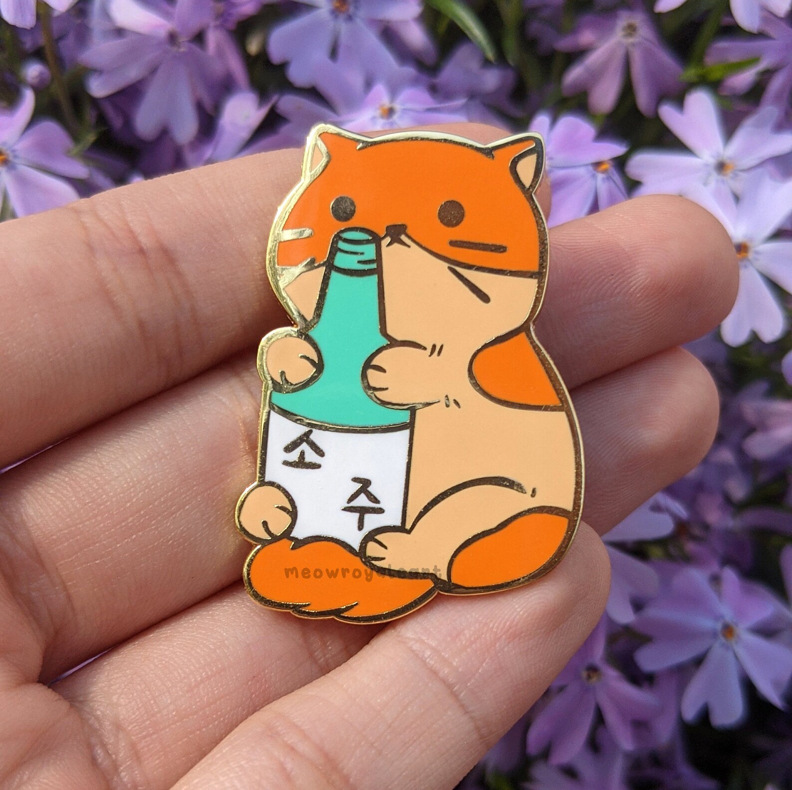 Bubble Tea and Soju Cat Enamel Pin/ Boba/ Cute/ Kawaii | Etsy