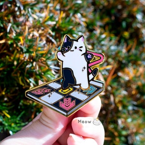 Dancing Rhythm Game Cat Enamel Pin/ DDR/ Pump It Up - Etsy