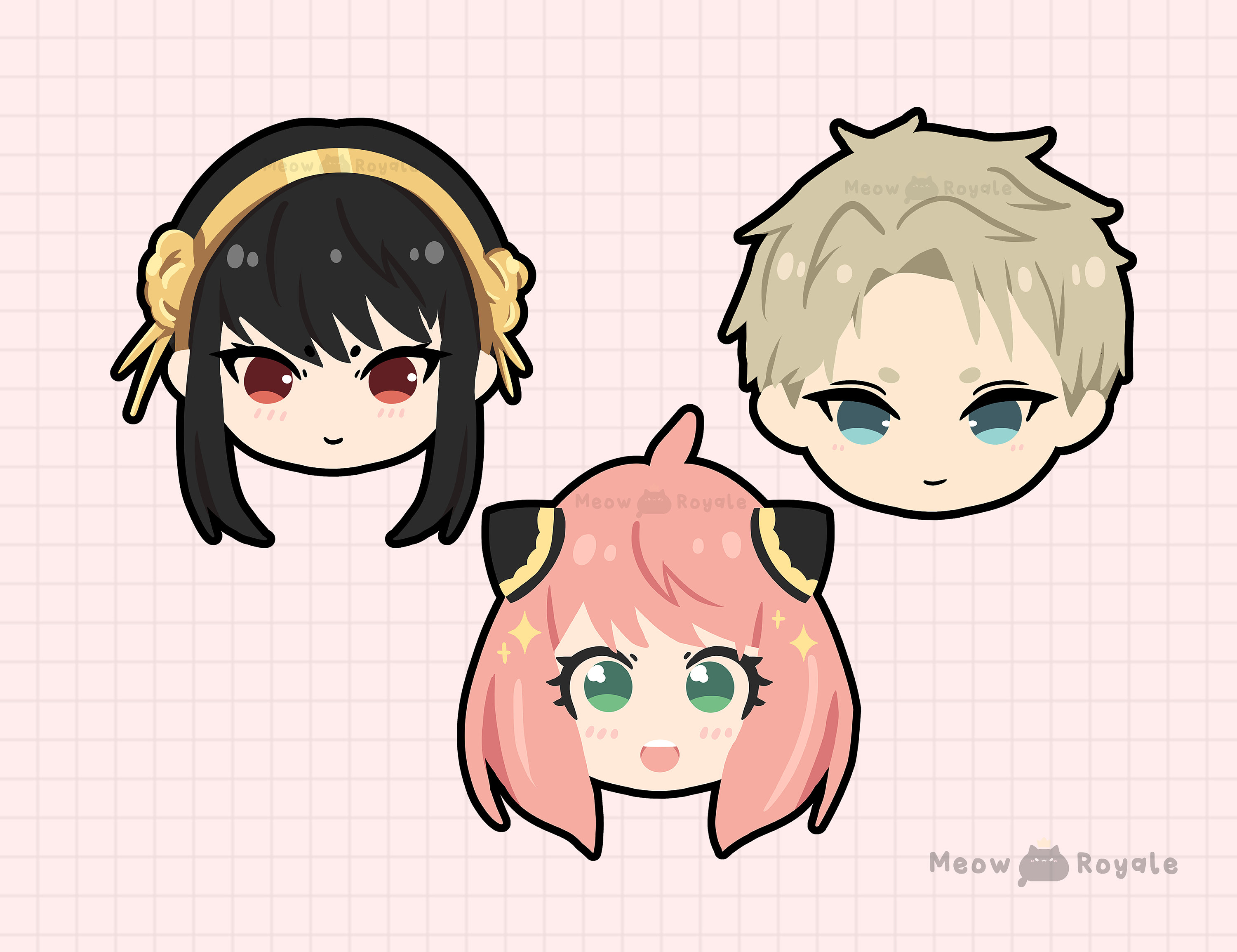 Spy x Family Chibi Stickers/ Anya/ Yor/ Loid - Etsy España