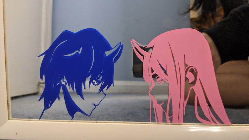 Zero Two and Hiro Vinyl Decal - Etsy