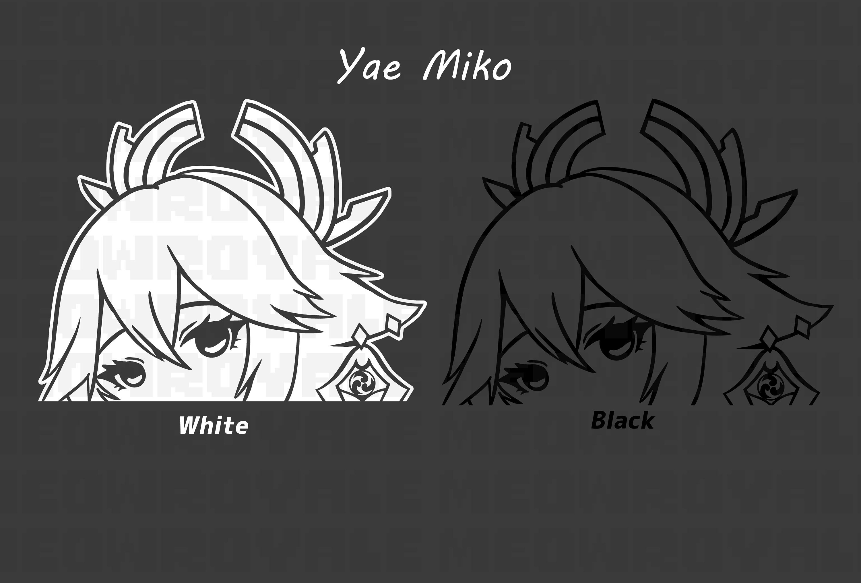 Yae Miko and Raiden Shogun Vinyl Decal Genshin Impact Peeker/ | Etsy