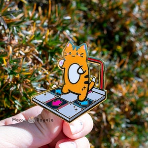 Dancing Rhythm Game Cat Enamel Pin/ DDR/ Pump It Up - Etsy