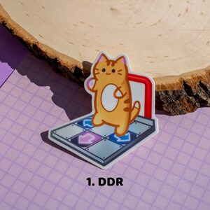 Dancing Rhythm Game Cat Sticker/ DDR/ Pump It Up - Etsy