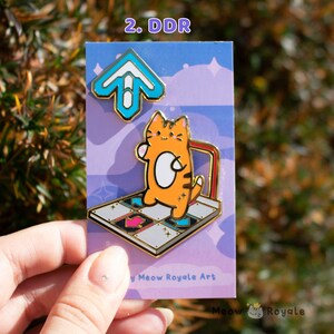 Dancing Rhythm Game Cat Enamel Pin/ DDR/ Pump It Up - Etsy