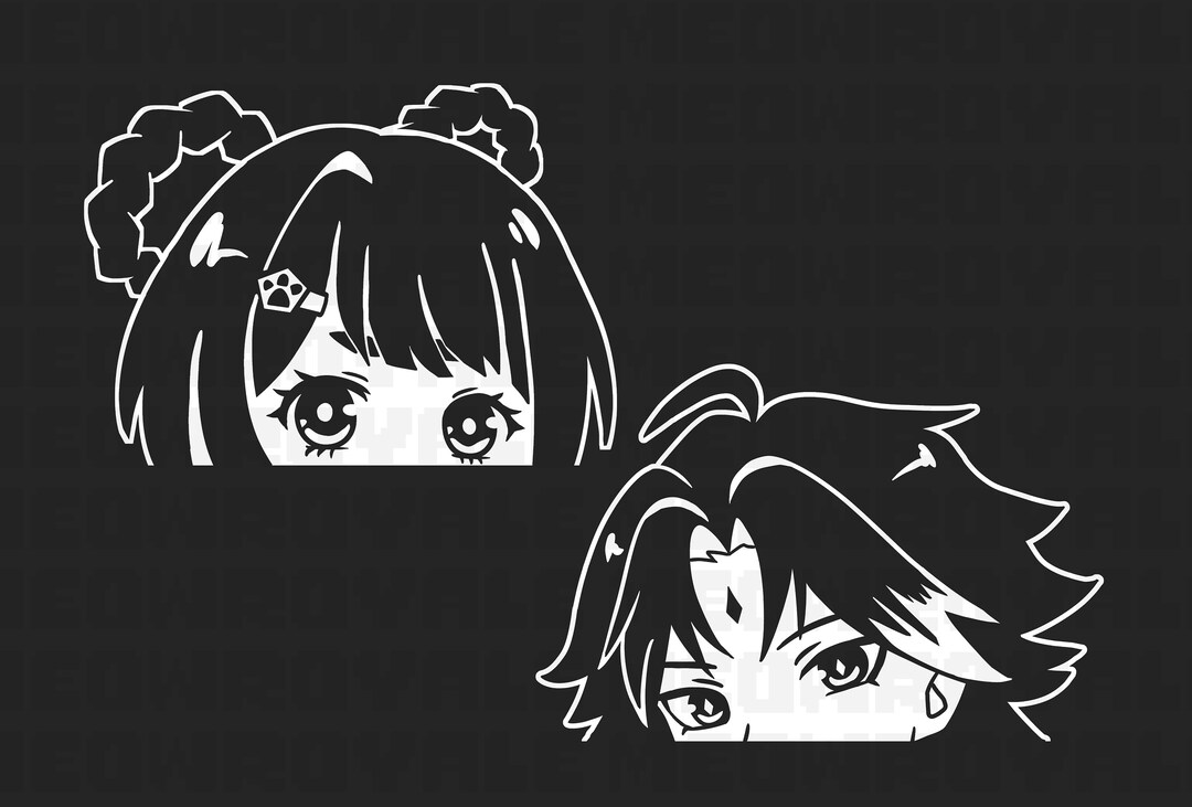 Xiao and Xiangling Vinyl Decal Genshin Impact Peeker/ Sticker ...