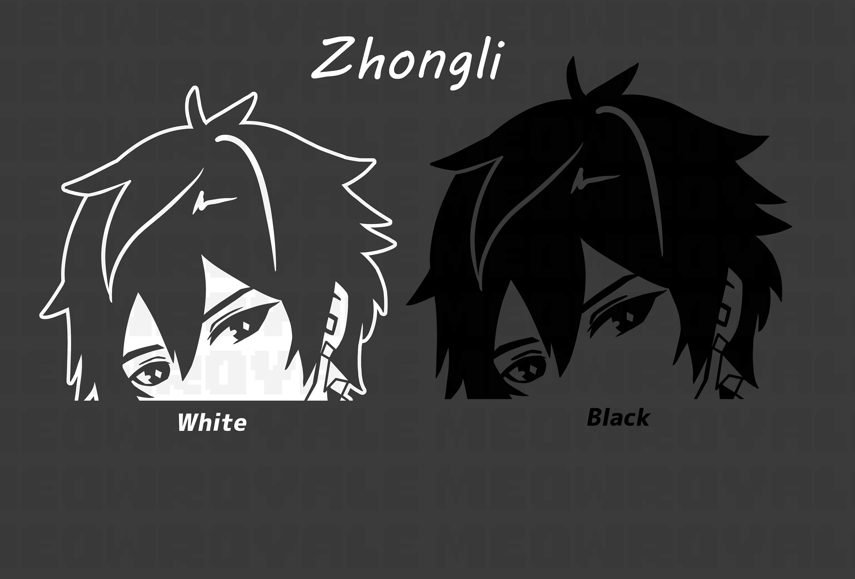Childe and Zhongli Vinyl Decal Genshin Impact Peeker /sticker ...