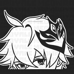 Childe and Zhongli Vinyl Decal Genshin Impact Peeker /sticker ...