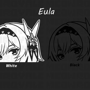 Albedo and Eula Vinyl Decal Genshin Impact Peeker - Etsy