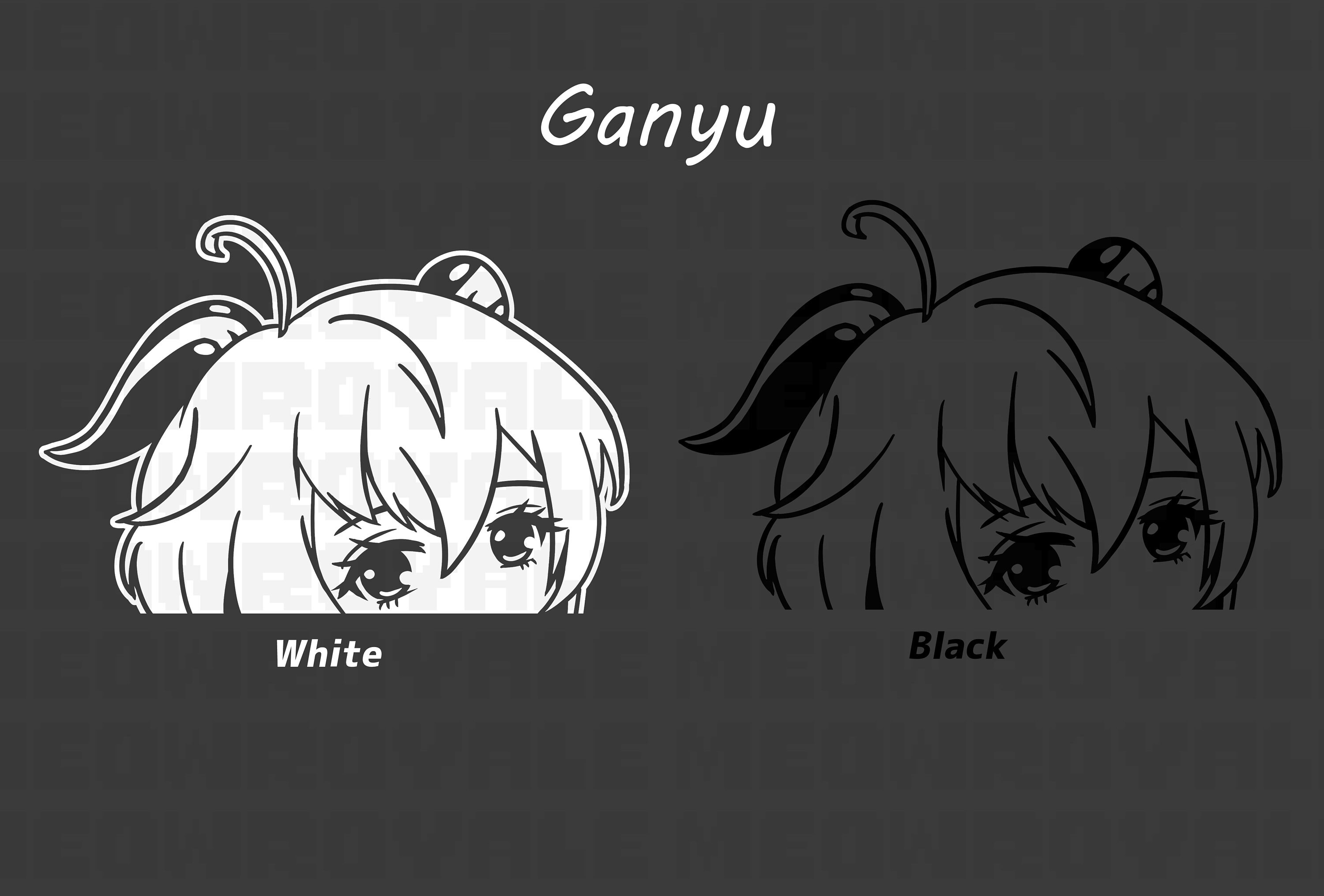 Ganyu and Keqing Vinyl Decal Genshin Impact Peeker | Etsy