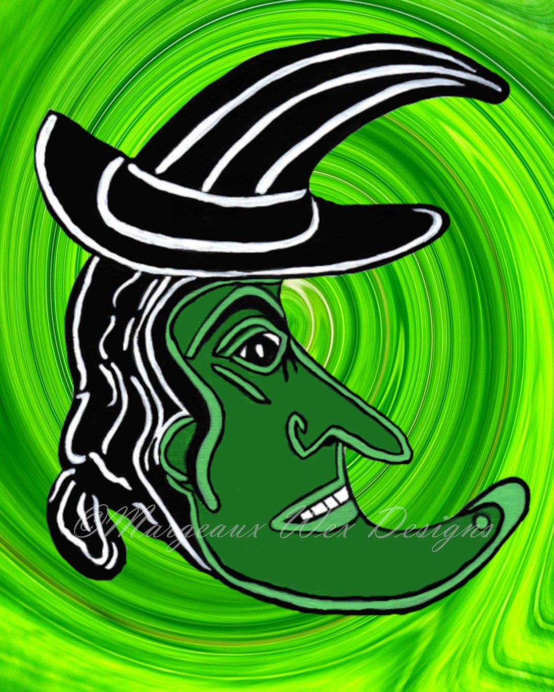 Wicked Witch Moon Home Decor Art Print Wizard of Oz Inspired - Etsy